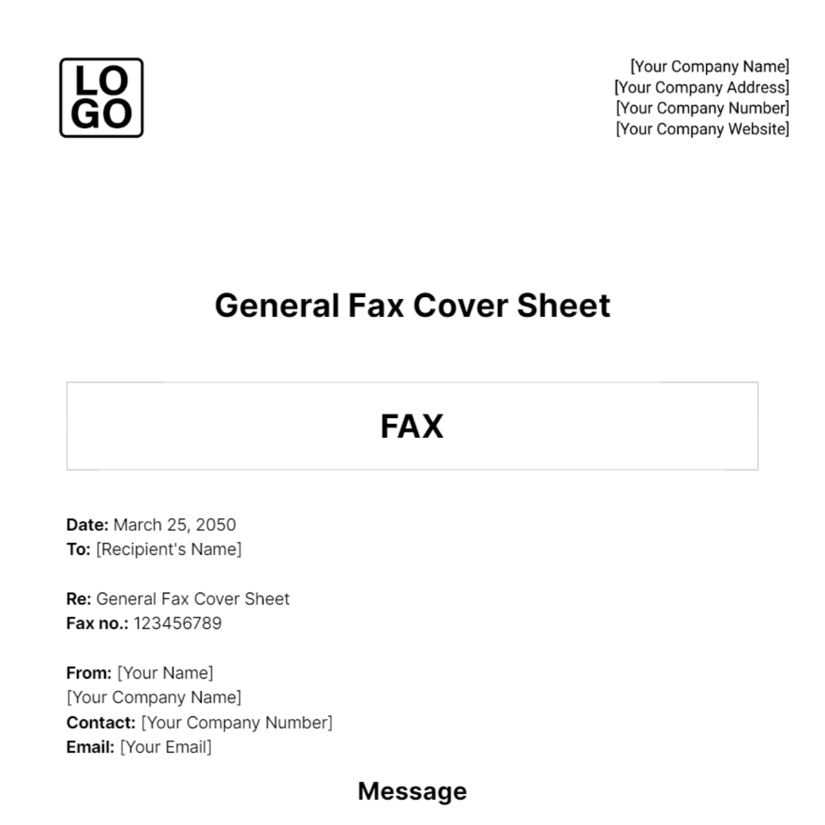Sample Fax Cover Sheet Template - Edit Online & Download Example ...