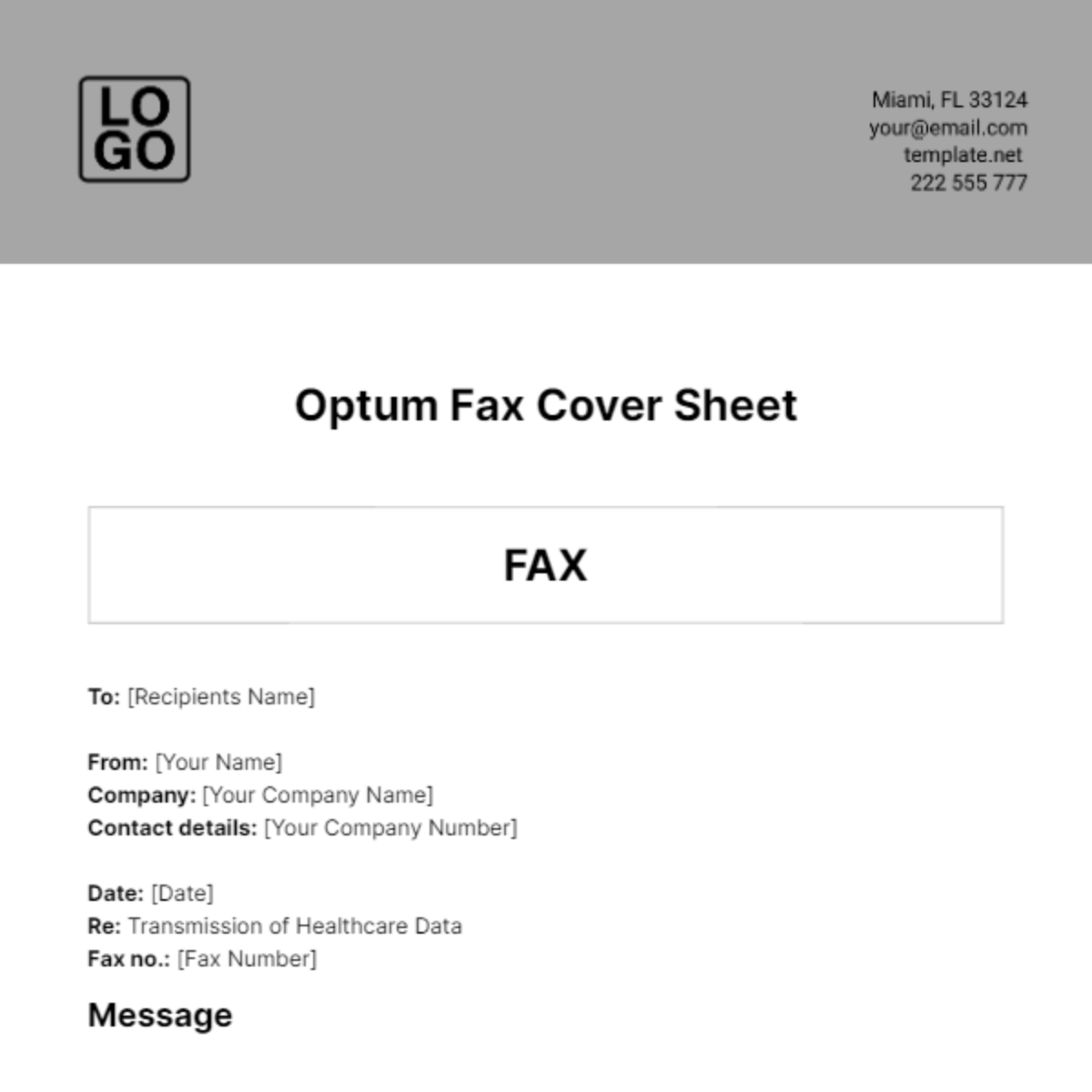 Customizable Fax Cover Sheet - Edit Online & Download Example ...