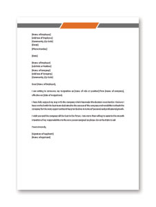 Free Part-Time Job Resignation Letter Template in Microsoft Word, Apple ...