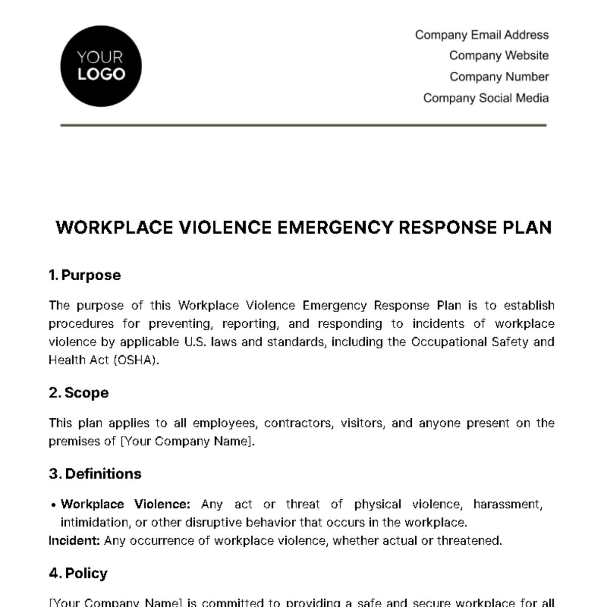 Workplace Waste Management Plan Template - Edit Online & Download ...
