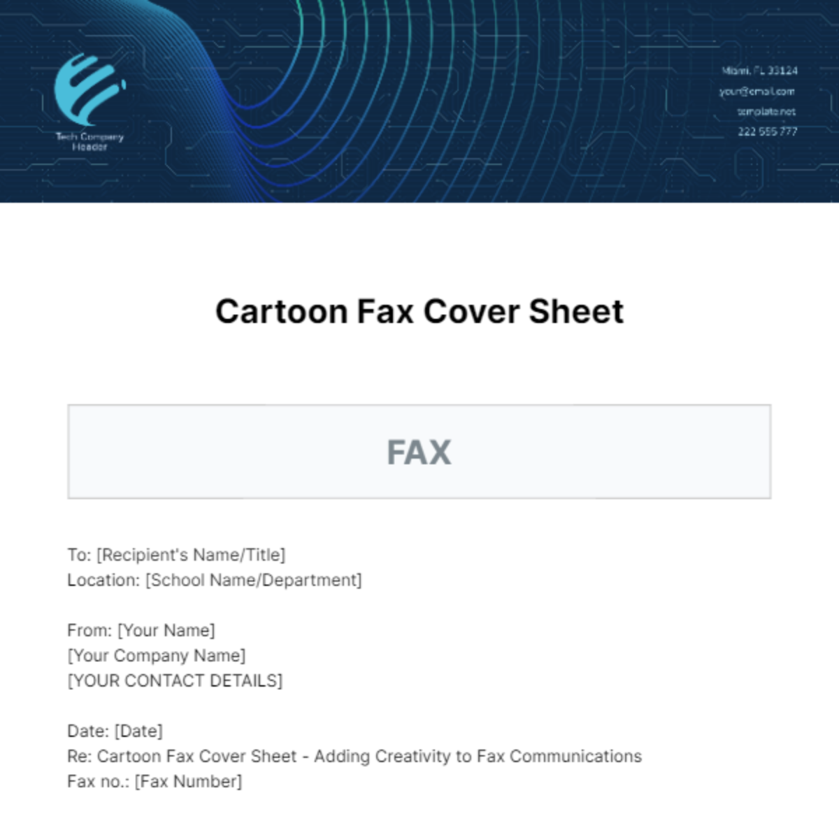 Fillable Fax Cover Sheet - Edit Online & Download Example | Template.net