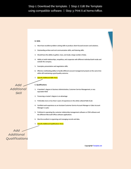 Customer Service Account Manager Job Description Template Google Docs Word Template customer-service-account-manager-job-description-template-google-docs-word-template