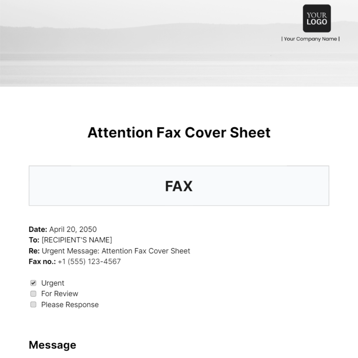 Editable Fax Sheet - Edit Online & Download Example | Template.net