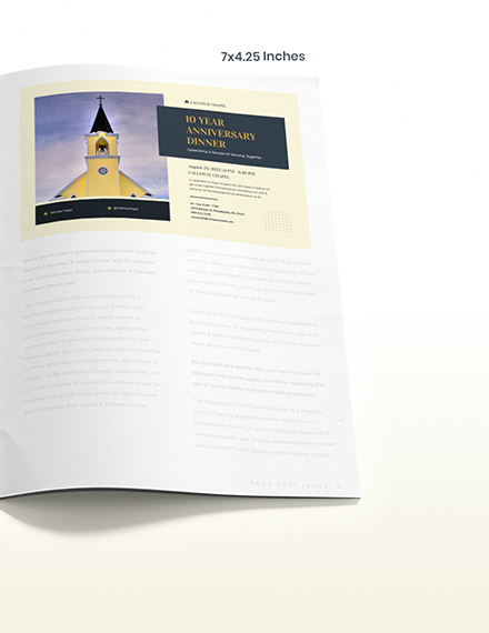 Anniversary Church Magazine Ads Template - InDesign, PSD | Template.net