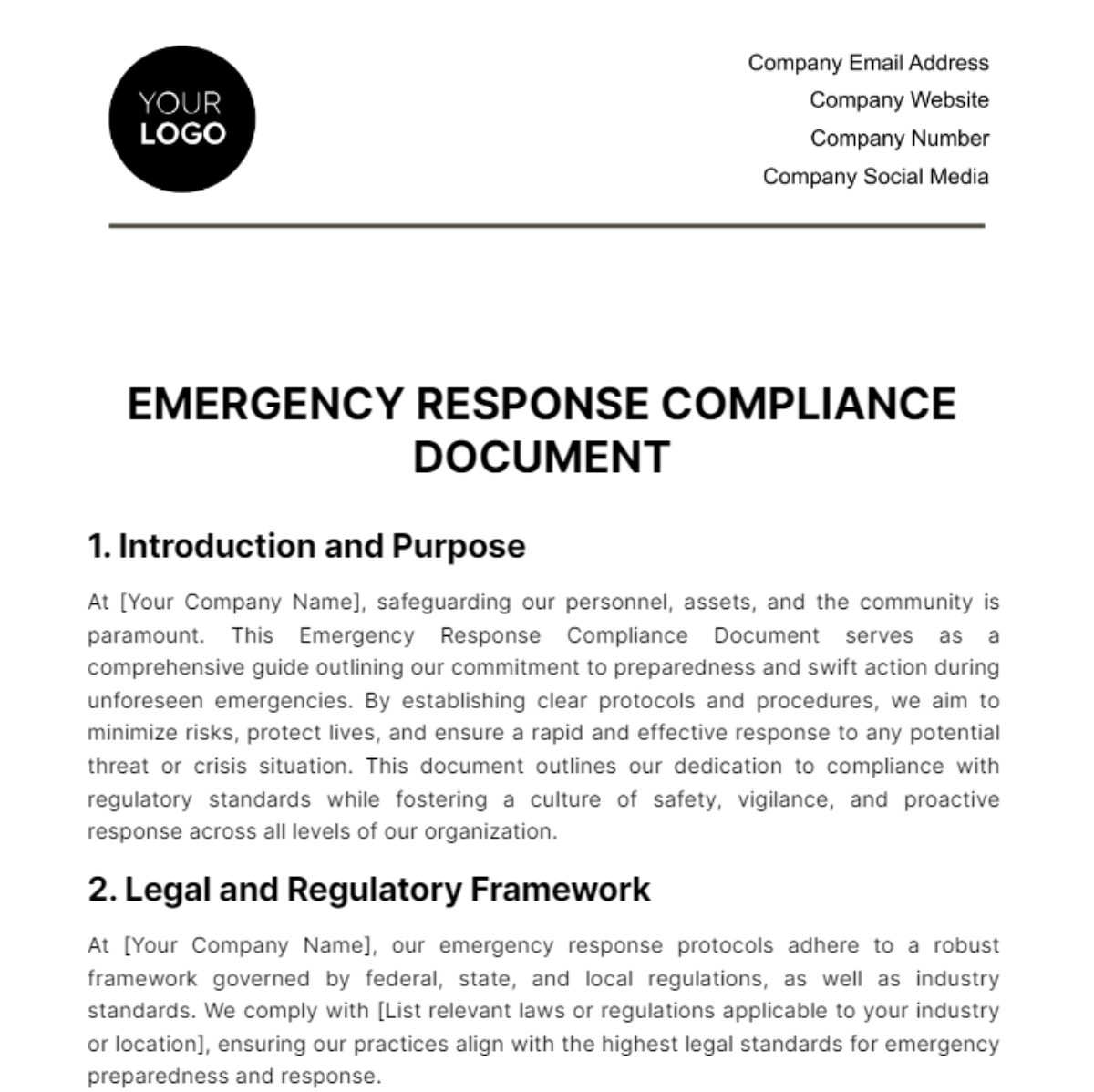 Workplace Emergency Training Procedure Template - Edit Online ...