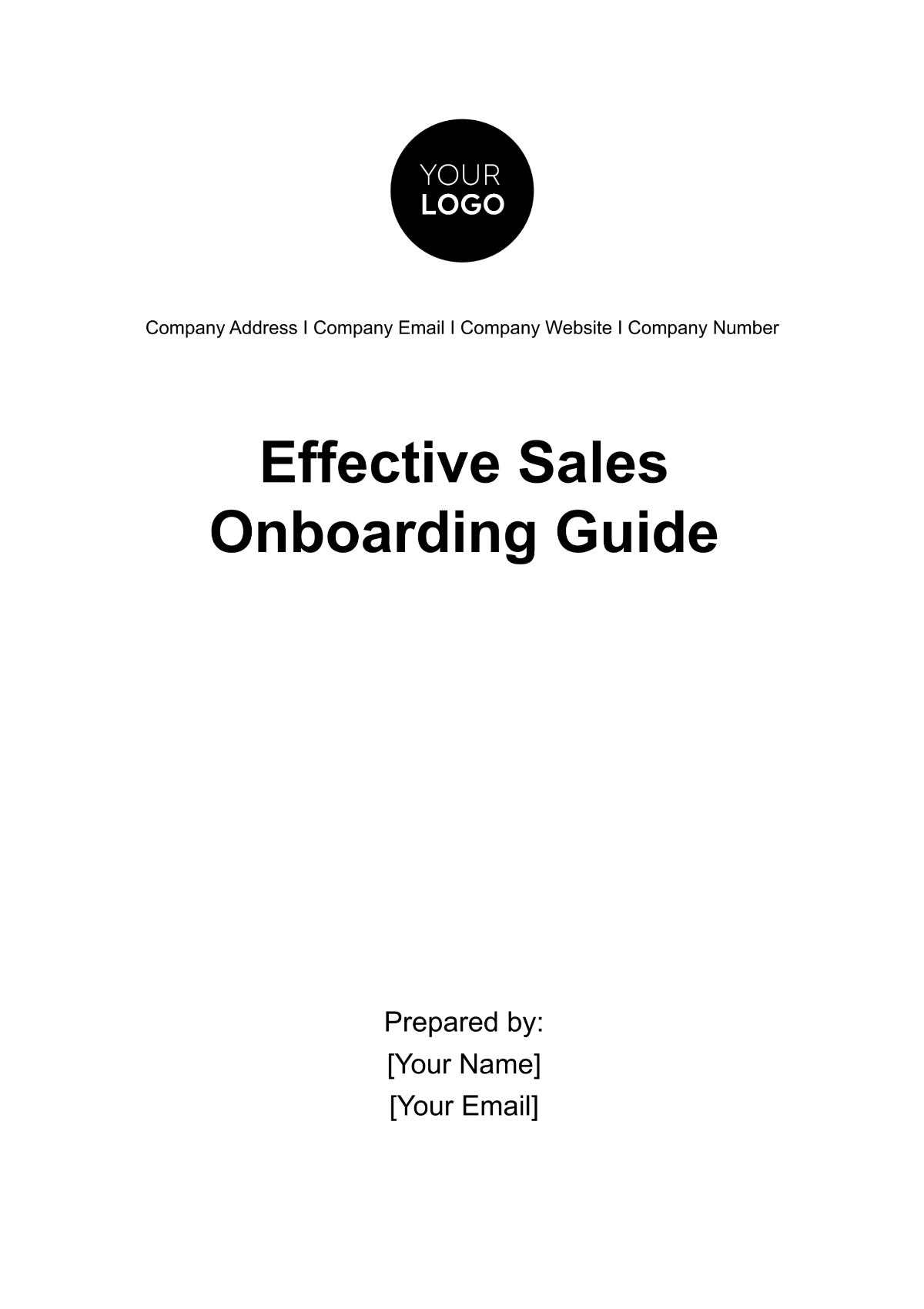 Effective Sales Onboarding Guide Template - Edit Online & Download ...
