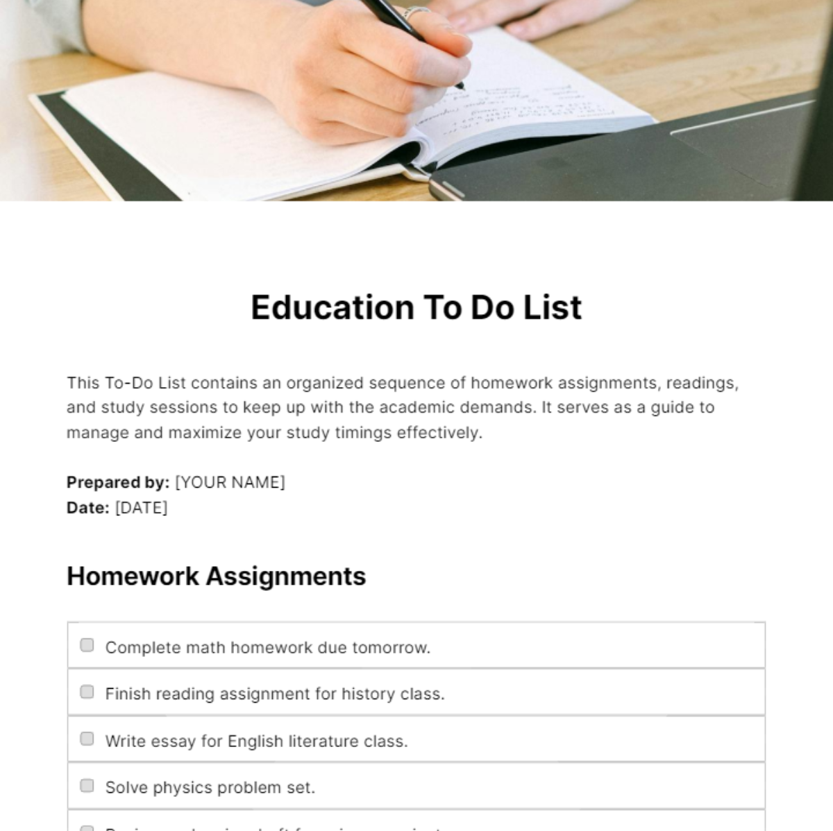 Reading To Do List Template - Edit Online & Download Example | Template.net
