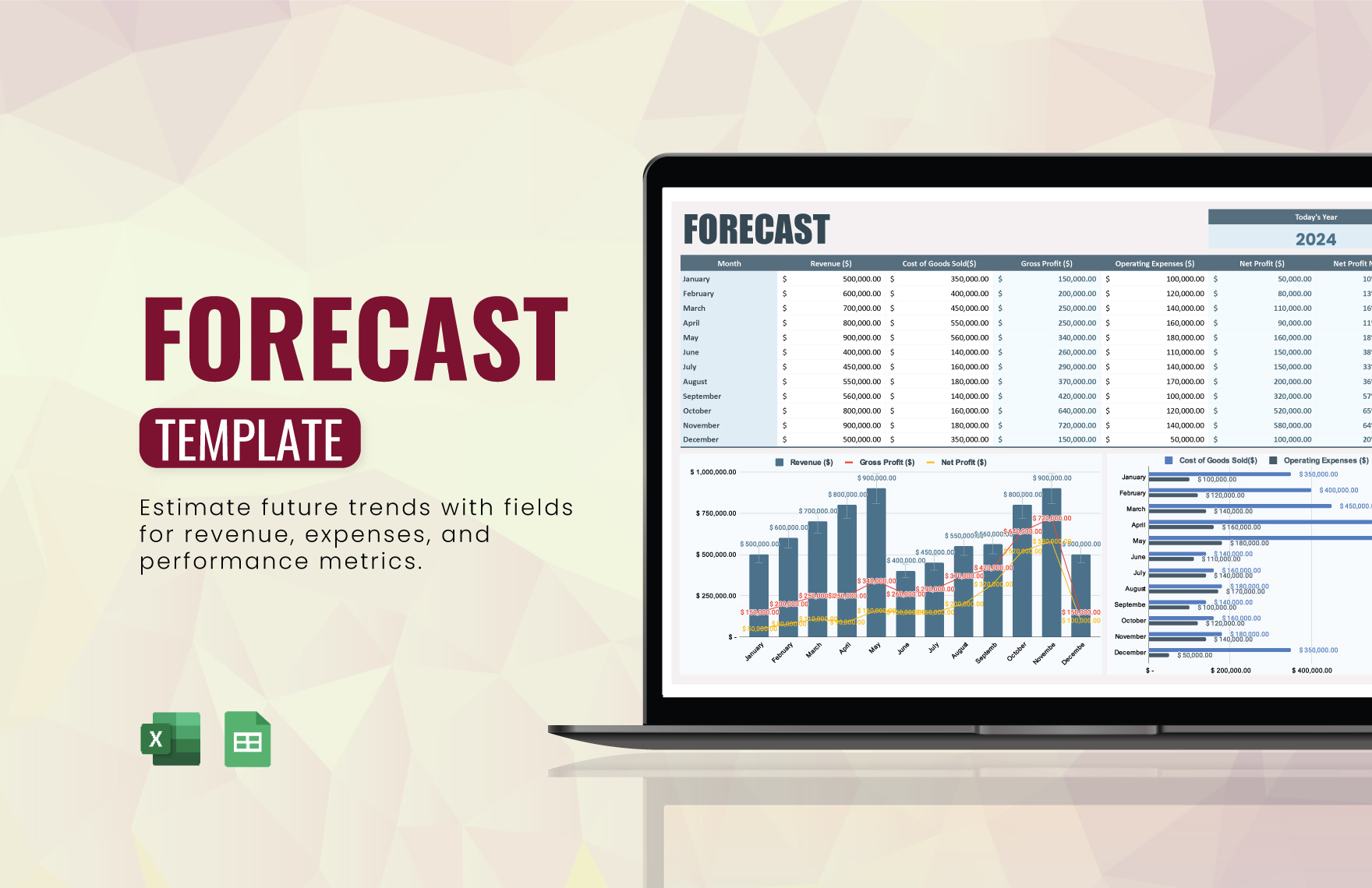 Forecast Templates In Excel FREE Download Template