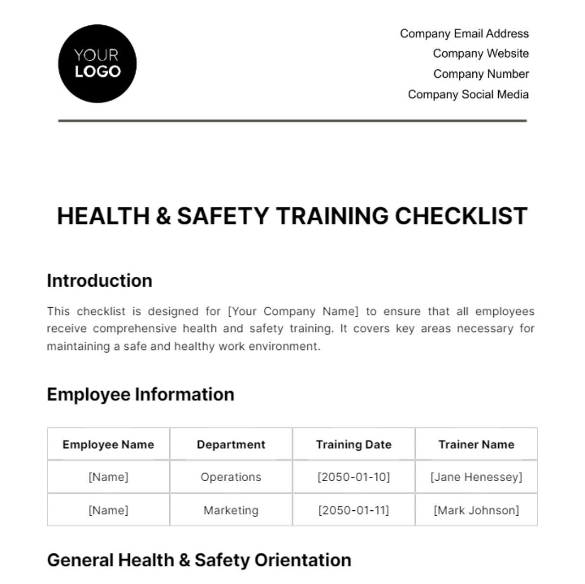 Emergency Exit Inspection Checklist Template - Edit Online & Download ...