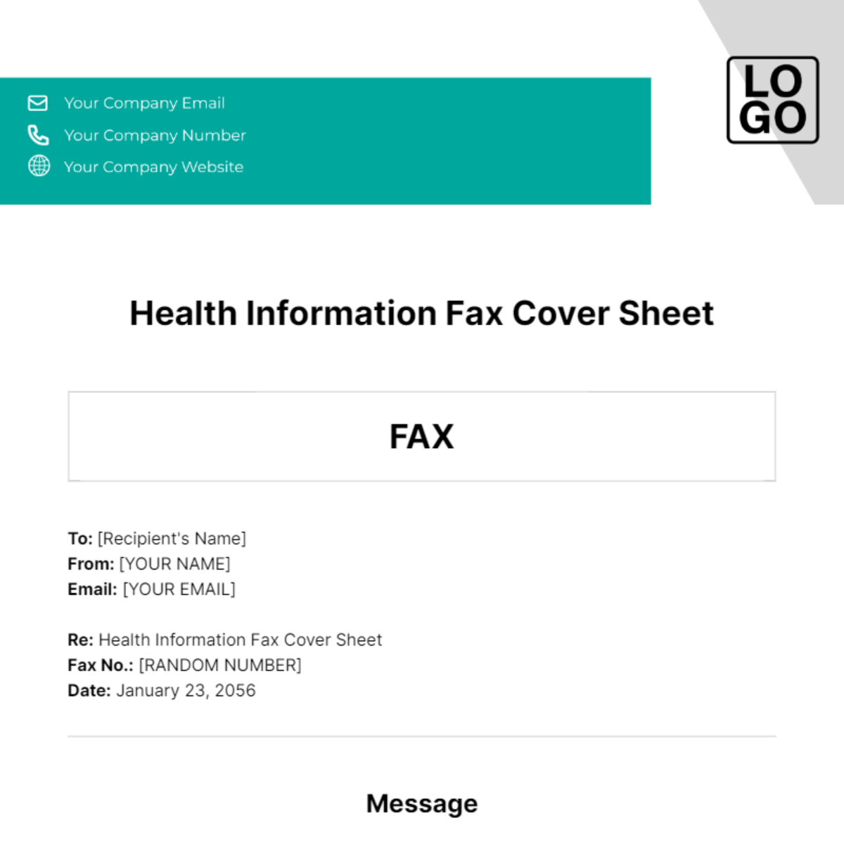 Receipt Confirmation Fax Cover Sheet Template - Edit Online & Download ...