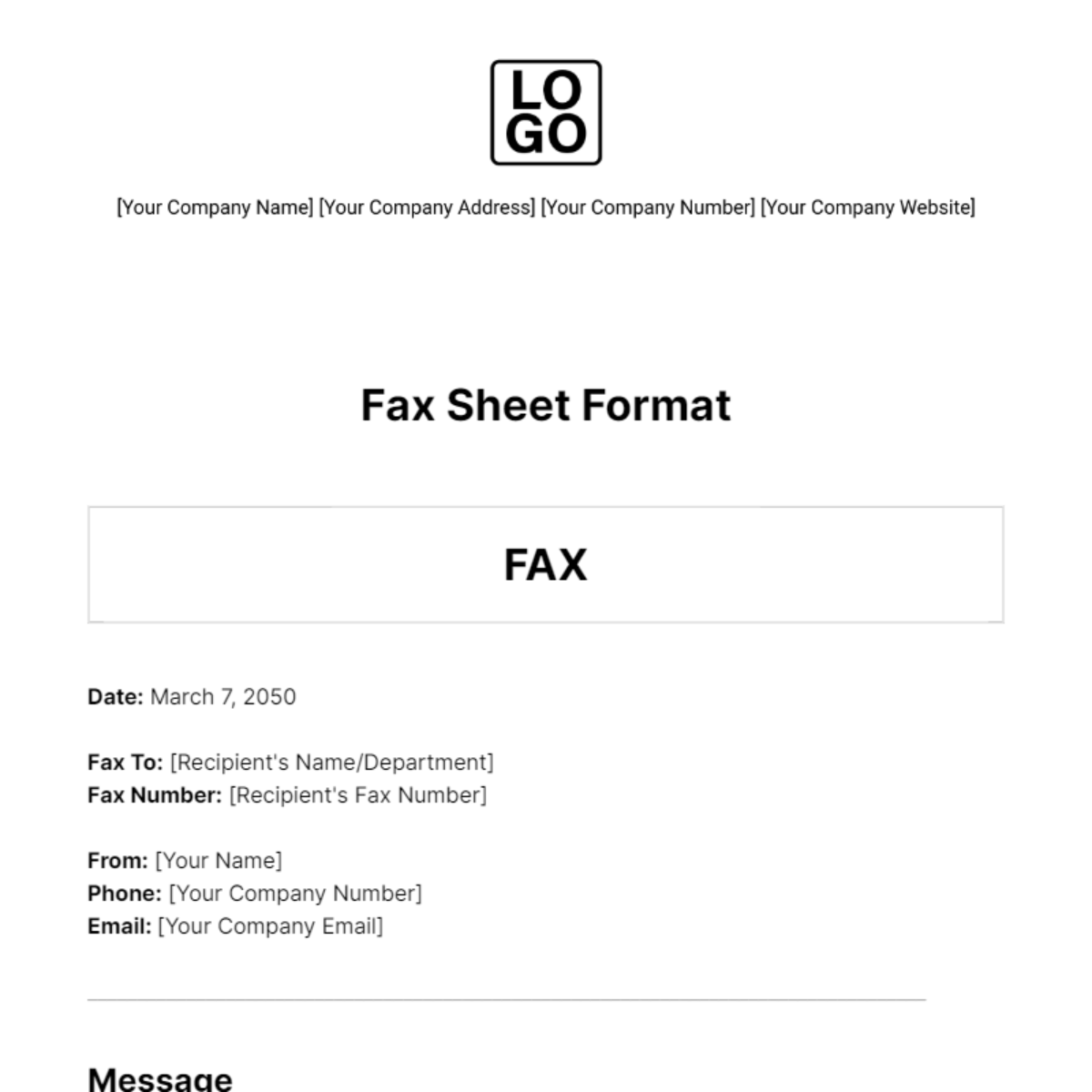 Classic Fax Cover Sheet - Edit Online & Download Example | Template.net