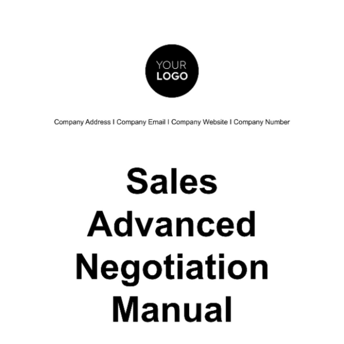 Sales Advanced Negotiation Manual Template - Edit Online & Download ...