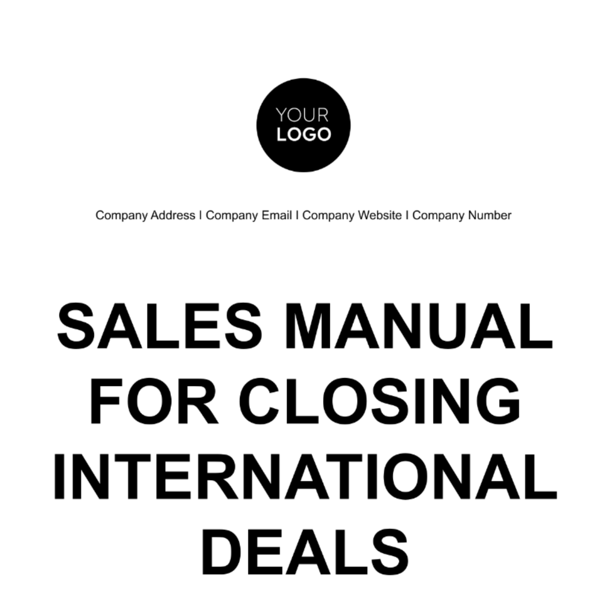 Sales Manual for Closing International Deals Template - Edit Online ...