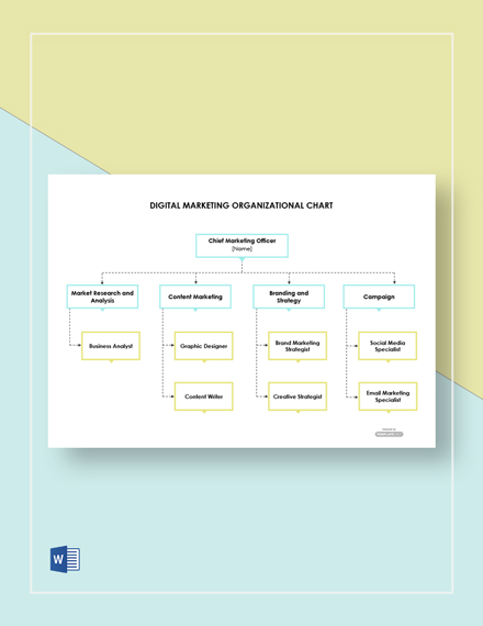 Free Digital Marketing Organizational Chart Template - Word | Template.net