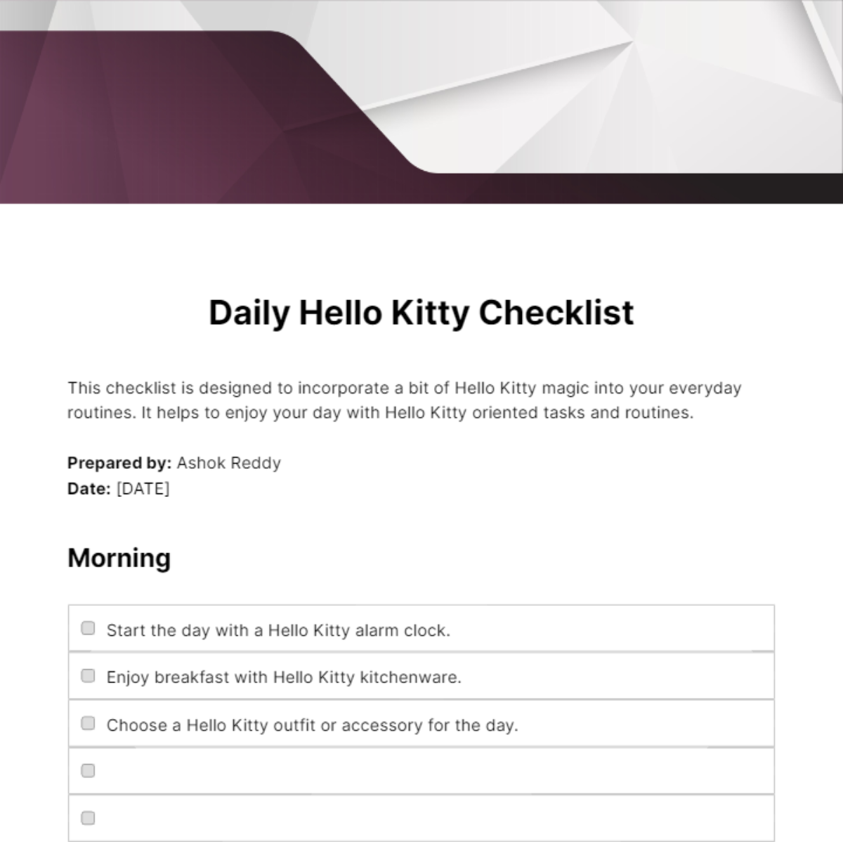 Daily Task To Do List Template - Edit Online & Download Example ...