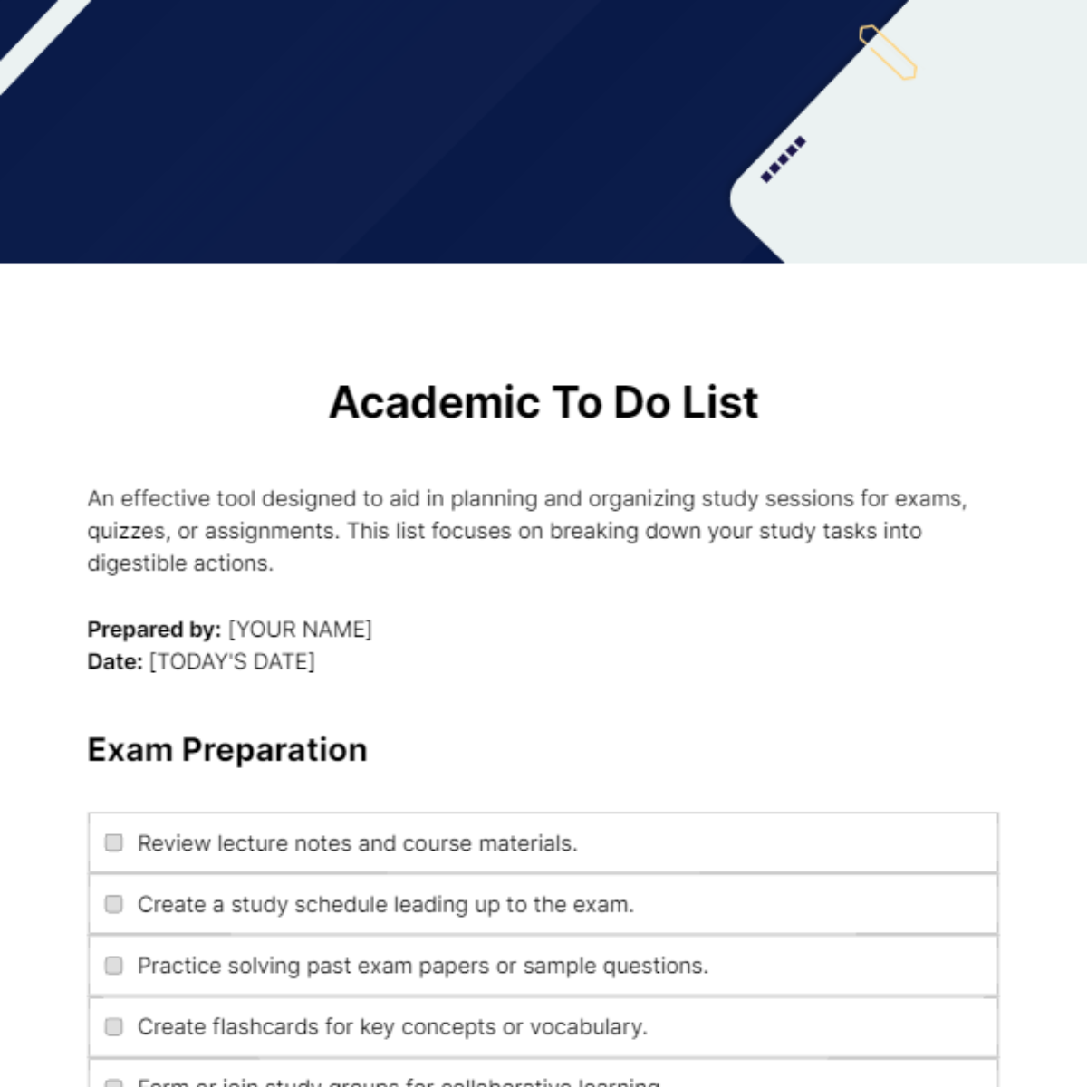 Creative To Do List Template - Edit Online & Download Example ...