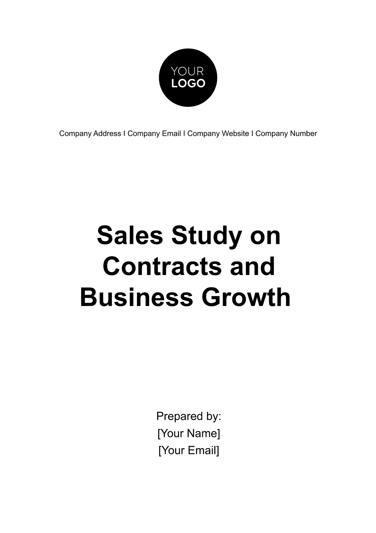 Sales Study on Contracts and Business Growth Template - Edit Online ...