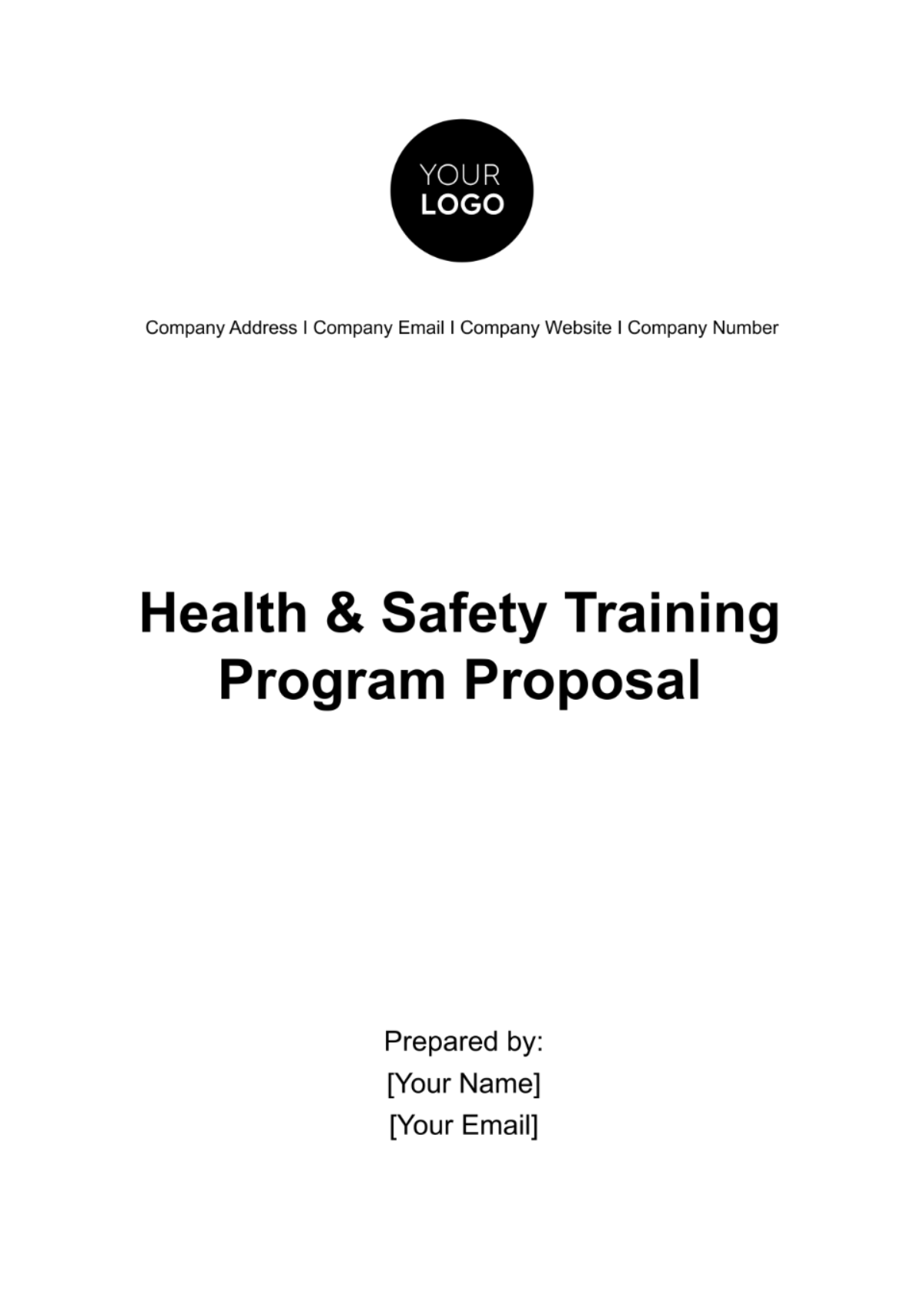Health & Safety Training Program Proposal Template - Edit Online