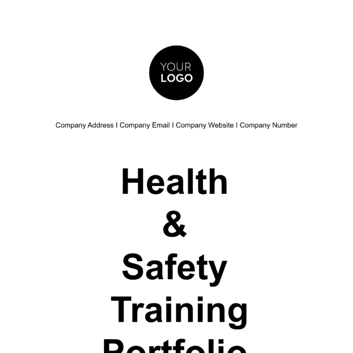 Health & Safety Training Portfolio Template - Edit Online & Download ...