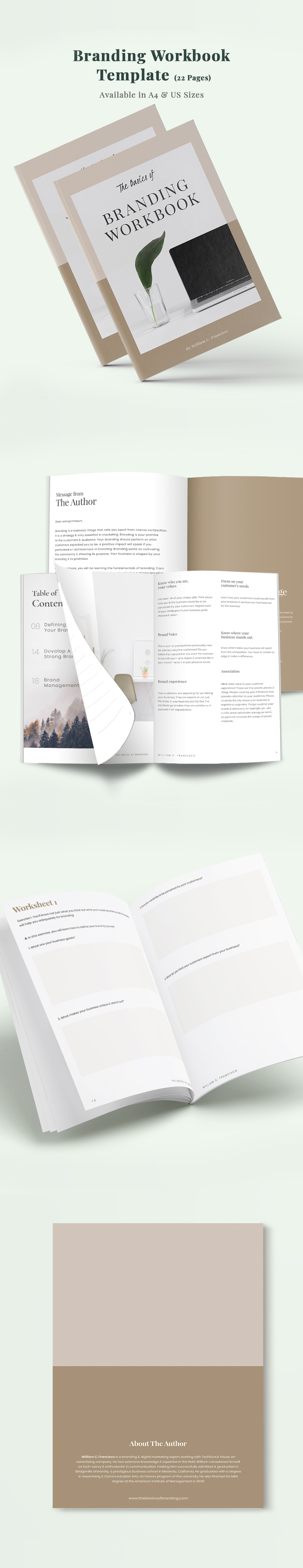 Branding Workbook Template - InDesign, Word, Apple Pages, Publisher ...