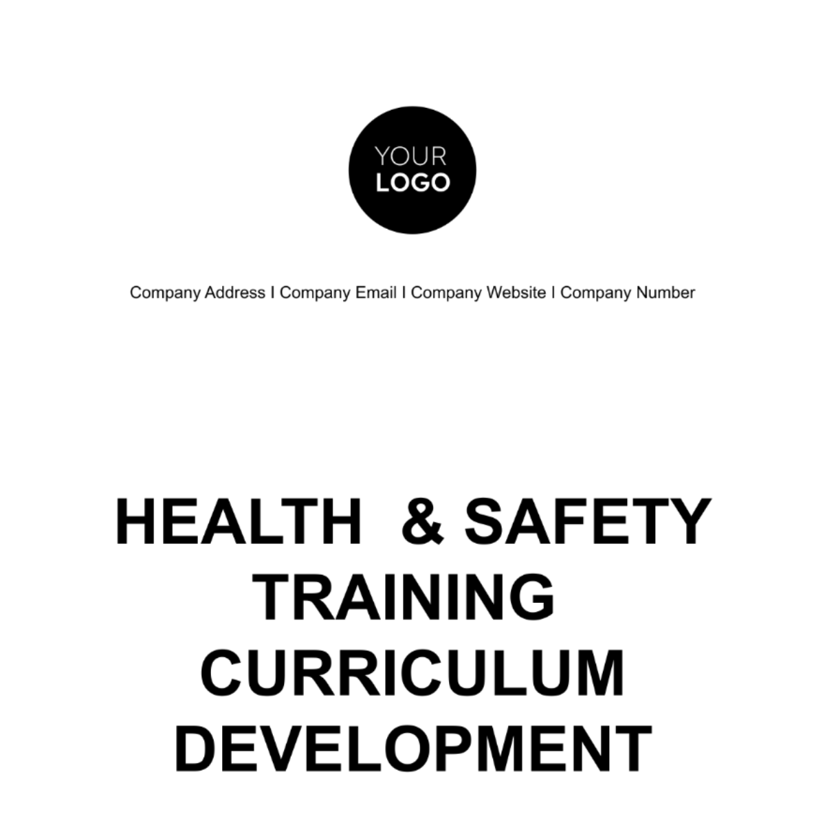 Health & Safety Training Curriculum Development Template - Edit Online ...