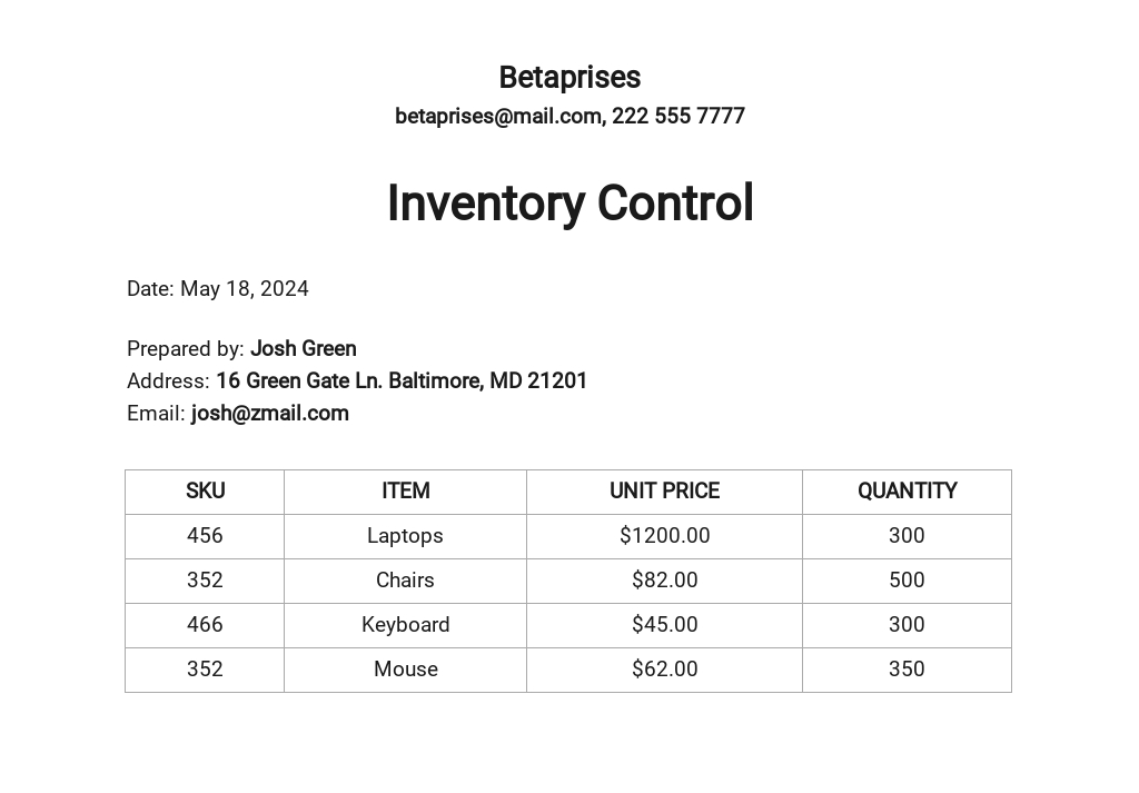 FREE Sample Supply Inventory Template - PDF | Word (DOC) | Apple (MAC ...