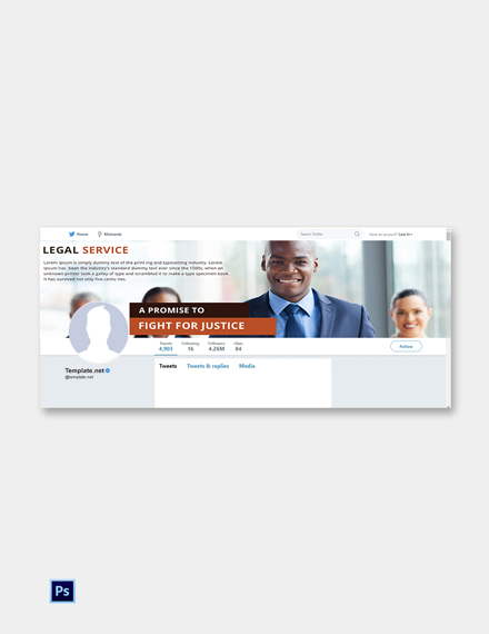 Gym Twitter Cover Template - Download in PSD | Template.net