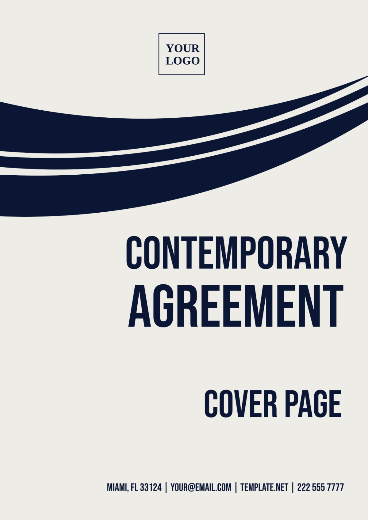 Contemporary Agreement Cover Page - Edit Online & Download Example ...
