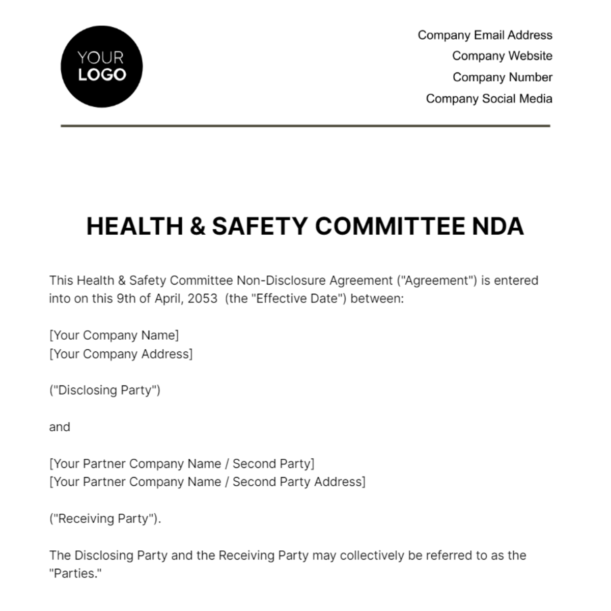 Health & Safety Committee Attendance Record Template - Edit Online ...