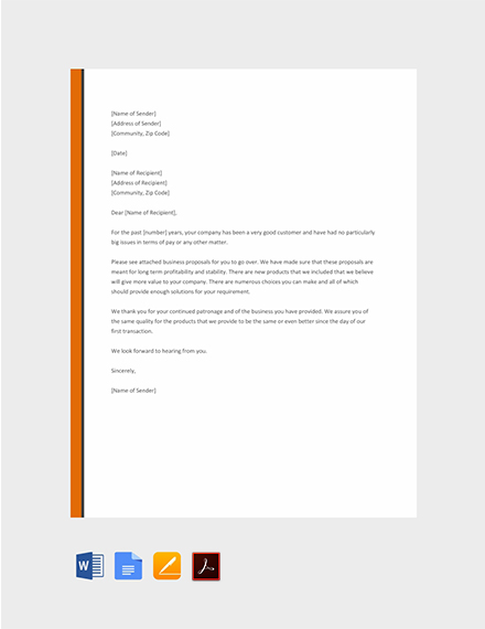 Free Business Application Letter Format