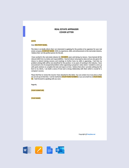 Real Estate Paralegal Cover Letter Template - Google Docs, Word, Apple ...