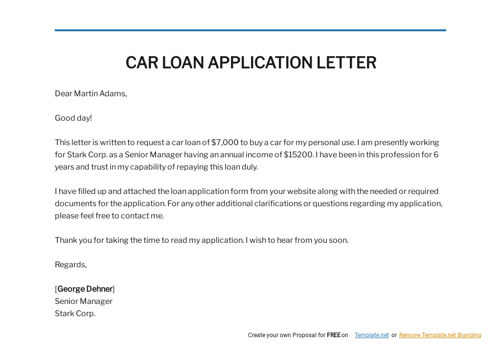 Loan Request Letter Template - Google Docs, Word | Template.net