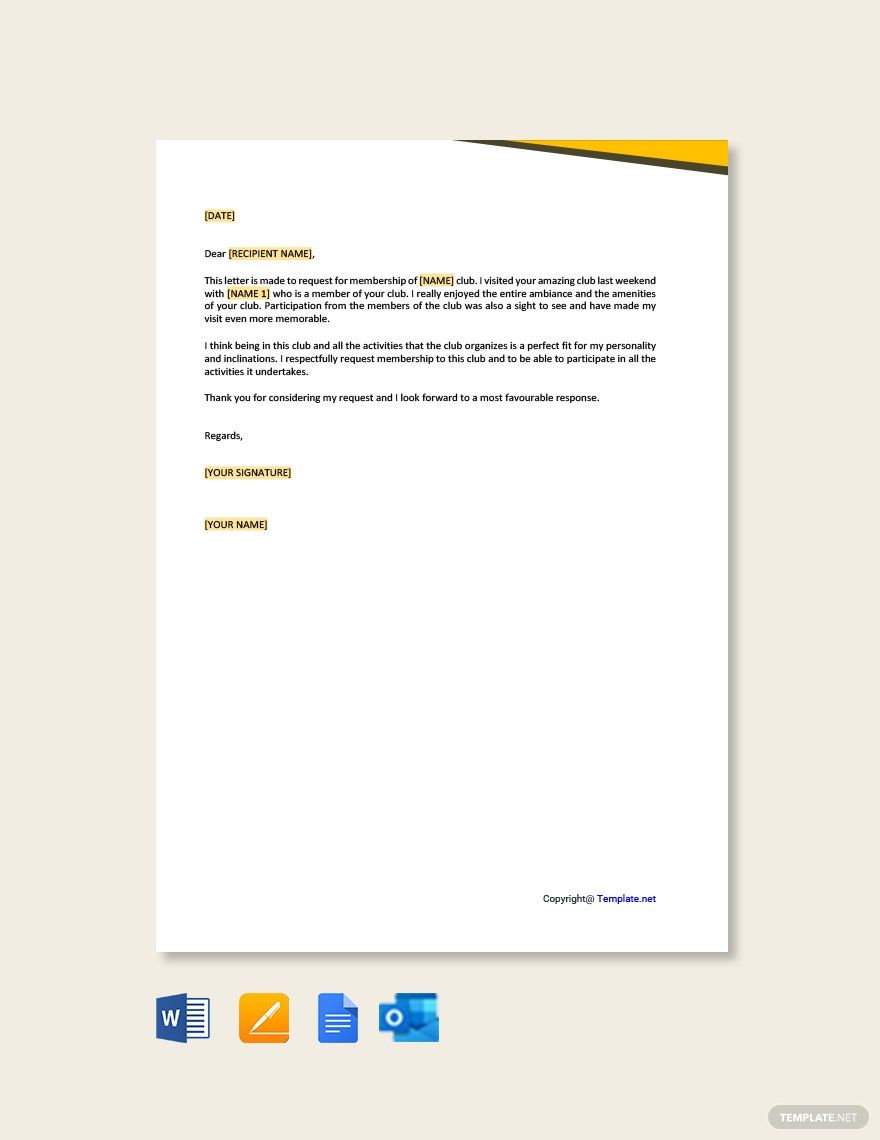 Application Letter Template Sample For Any Position Google Docs Word 
