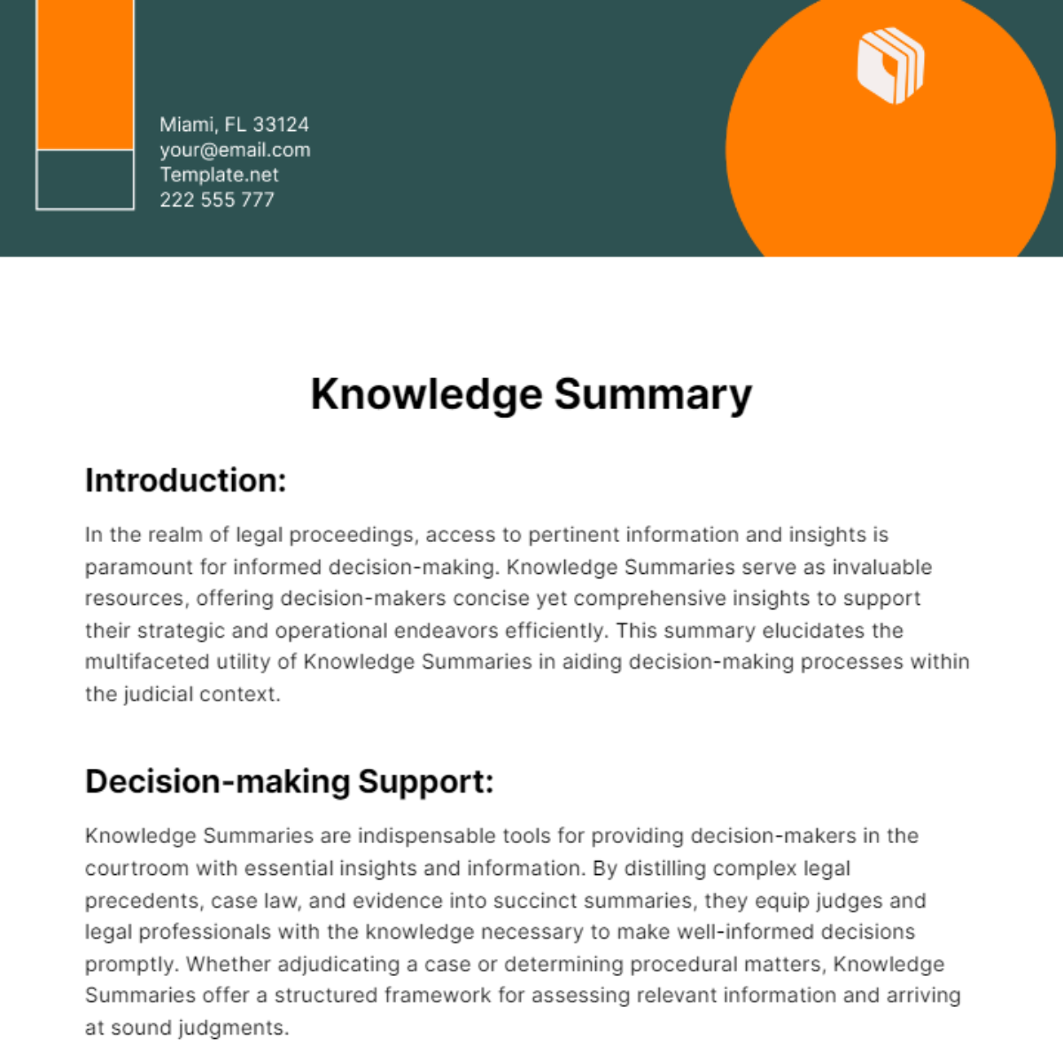 Use Case Summary Template - Edit Online & Download Example | Template.net