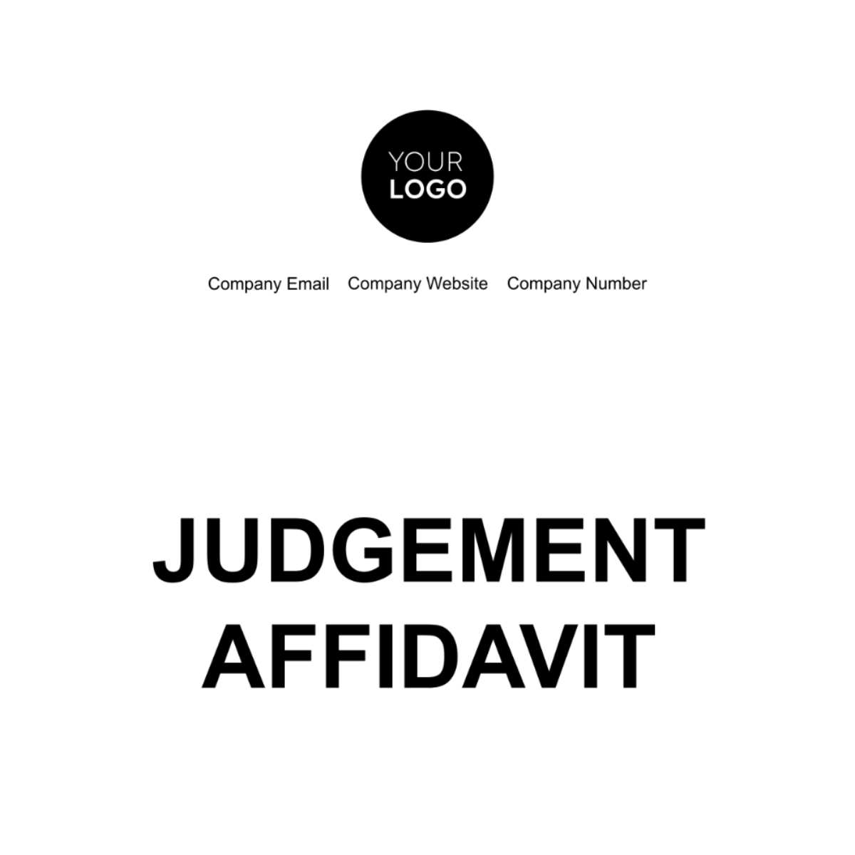 Judgement Affidavit Template - Edit Online & Download Example ...