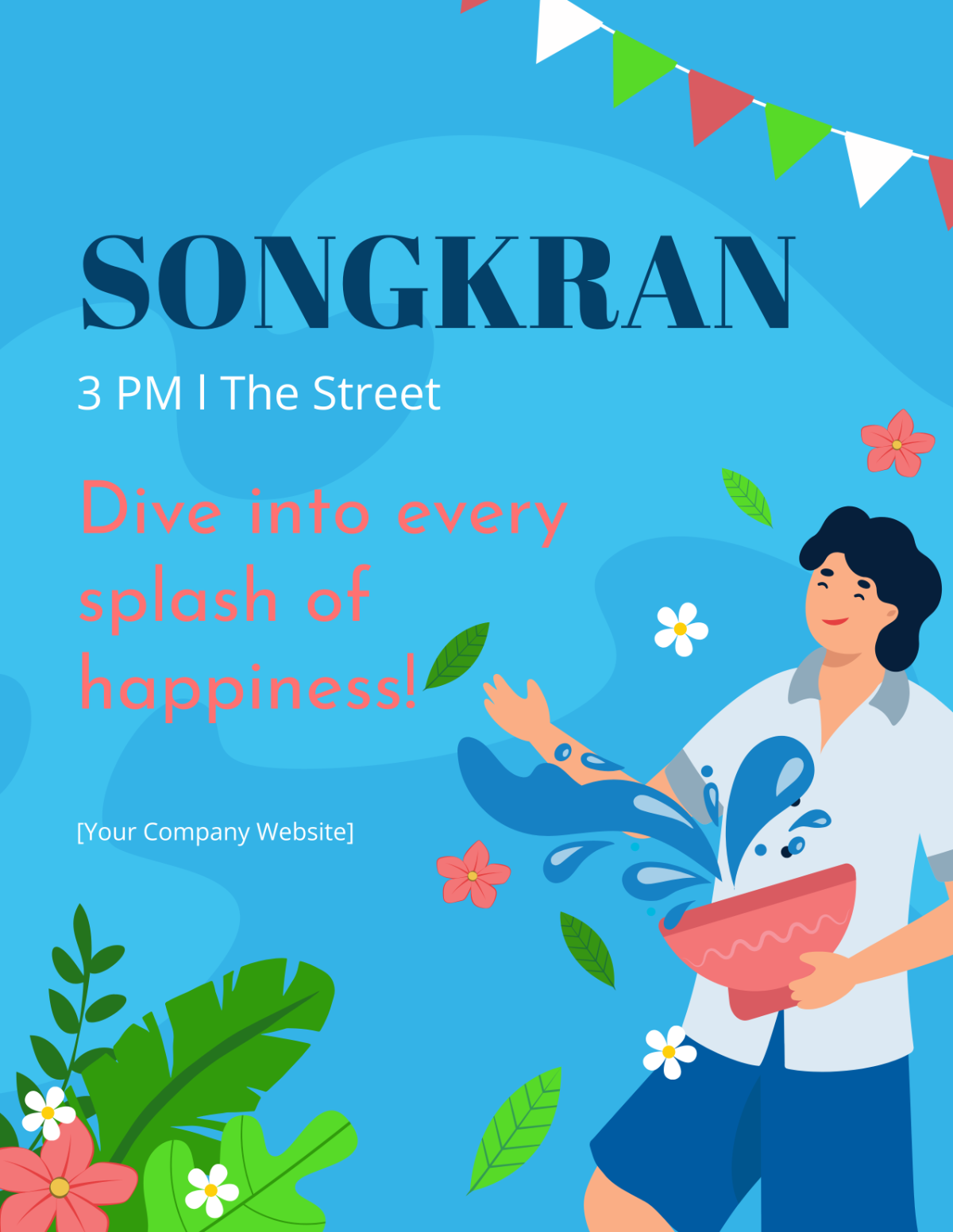 Songkran Greeting Card Template - Edit Online & Download Example ...