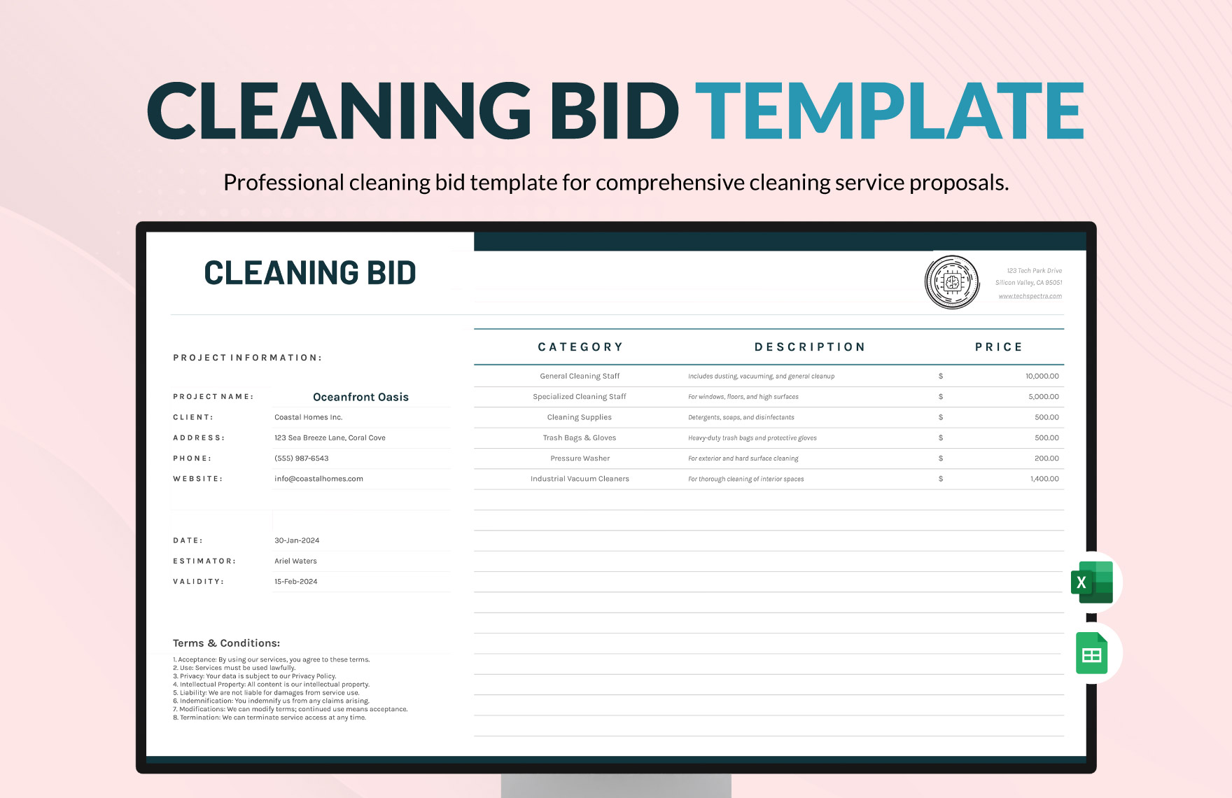 Free Bid Templates To Edit Online Free Bid Templates To Edit Online