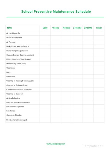  Electrical Preventive Maintenance Schedule Template Download 128 