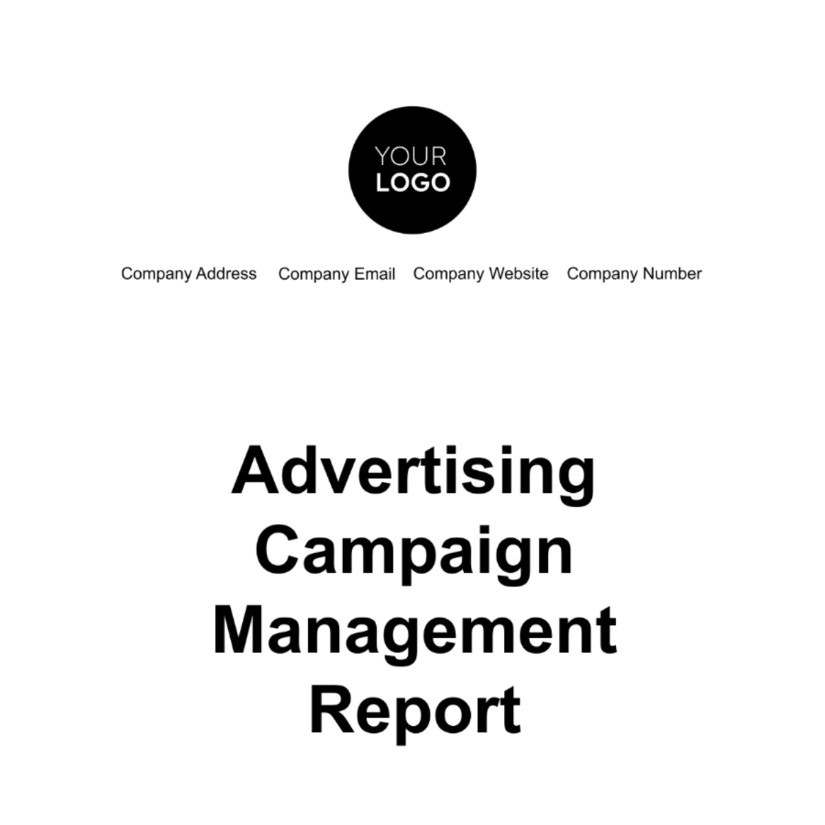 Advertising Campaign Report Template - Edit Online & Download Example ...