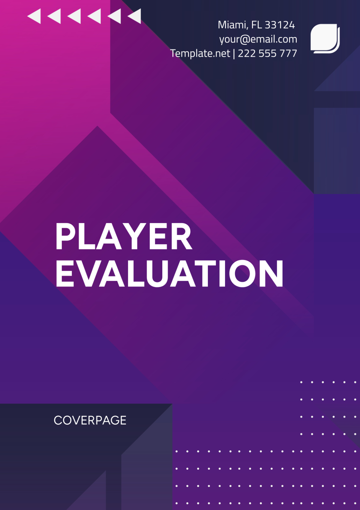 Player Evaluation Cover Page Template - Edit Online & Download Example ...