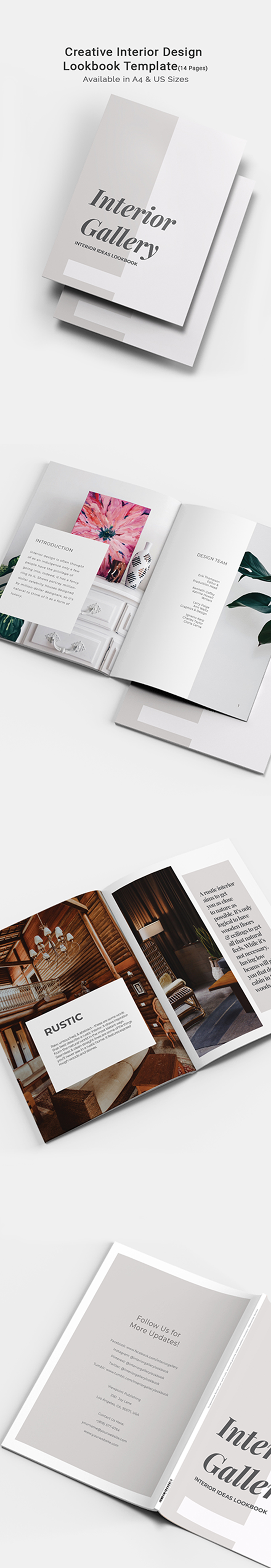 Creative Interior Design Lookbook Template - InDesign, Word, Apple ...