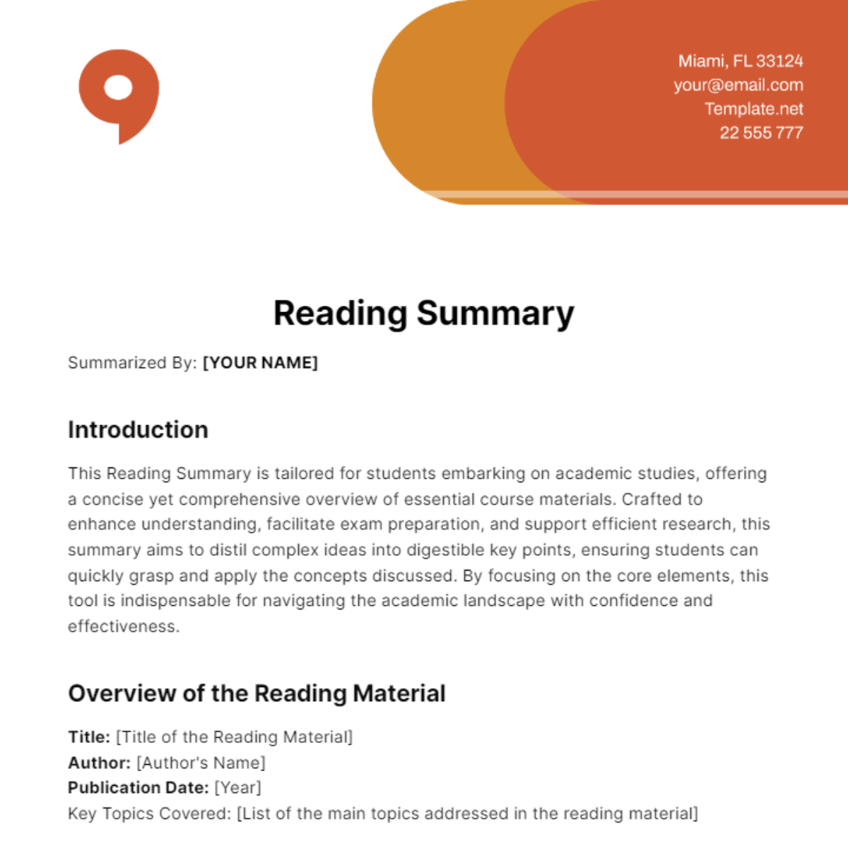 Textbook Chapter Summary Template - Edit Online & Download Example ... Textbook Chapter Summary Template - Edit Online & Download Example ...