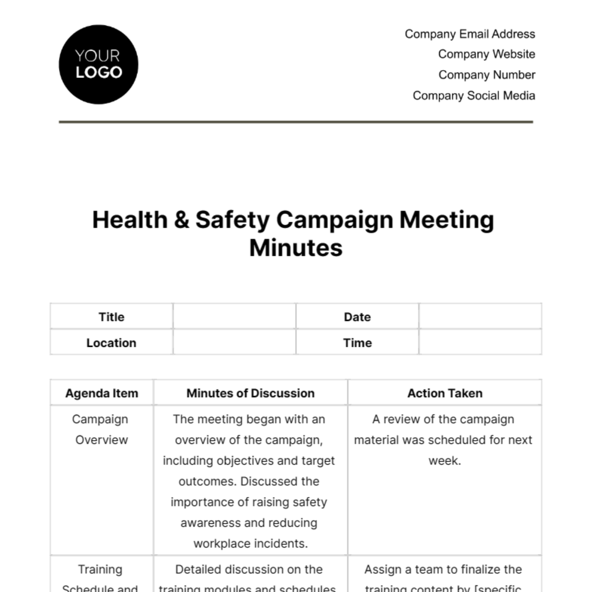 Workplace Mental Health Awareness Program Template - Edit Online ...