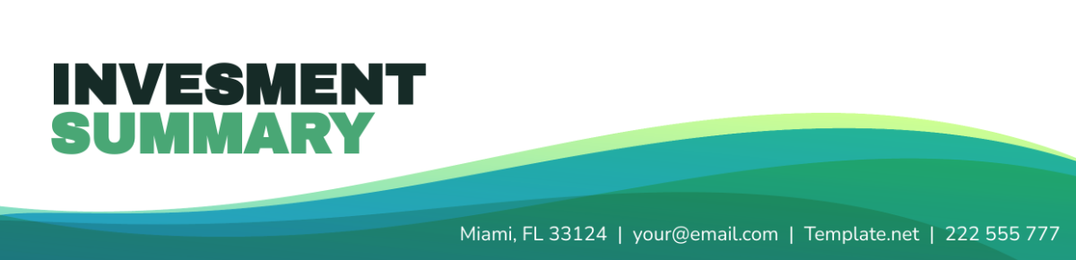 Investment Summary Header Template - Edit Online & Download Example ...