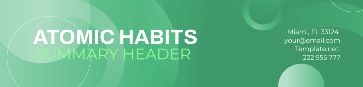 Atomic Habits Summary Header Template - Edit Online & Download Example ...