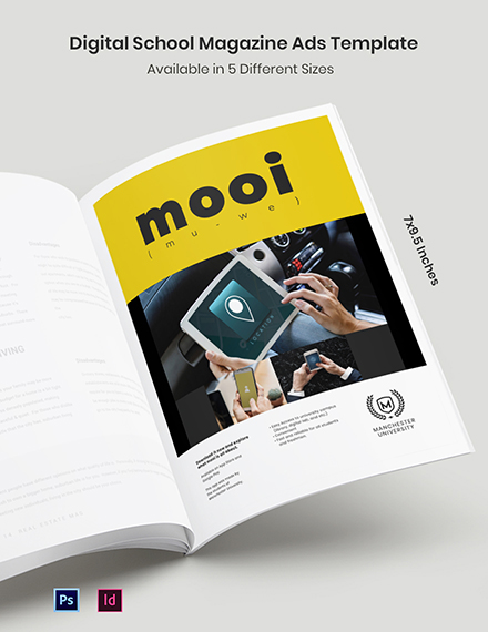 Digital school Magazine Ads Template - InDesign, PSD | Template.net