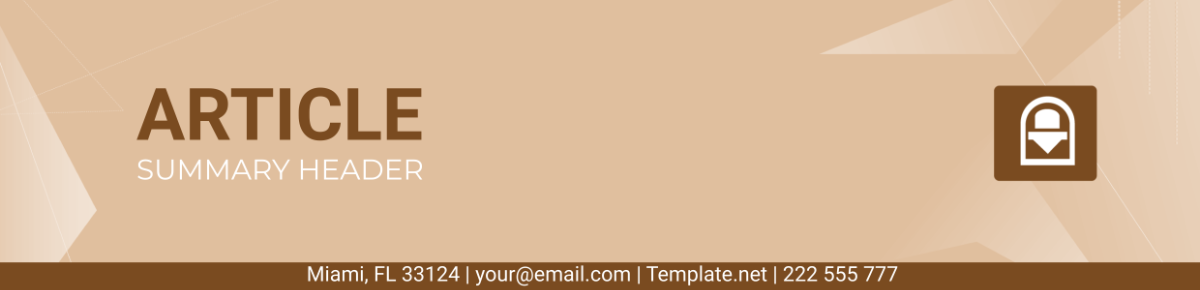 Article Summary Header Template - Edit Online & Download Example ...
