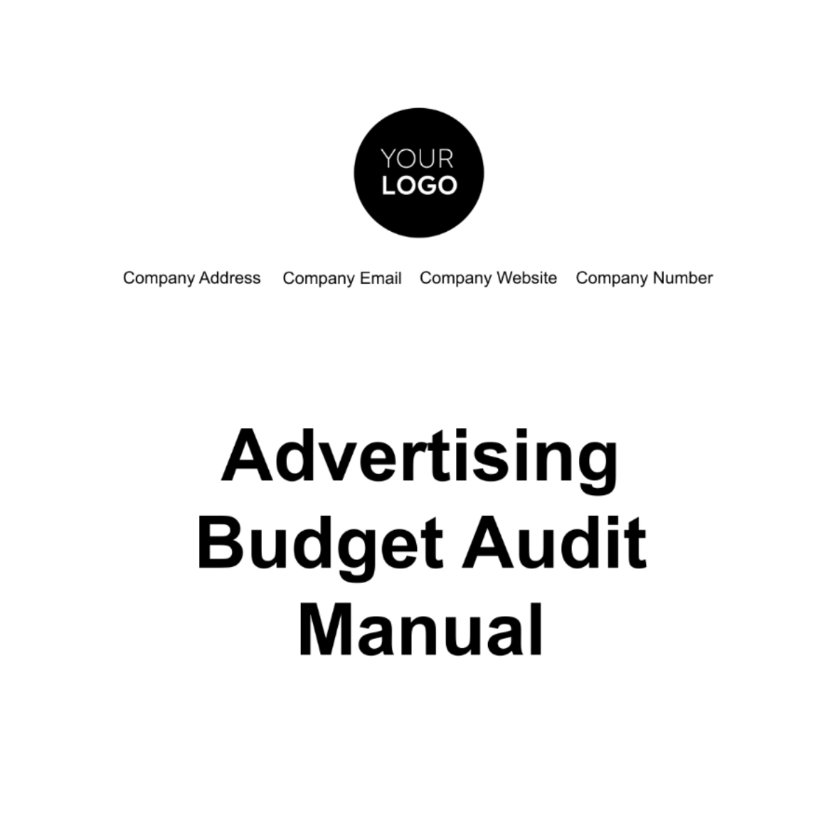 Advertising Budget Audit Manual Template - Edit Online & Download ...