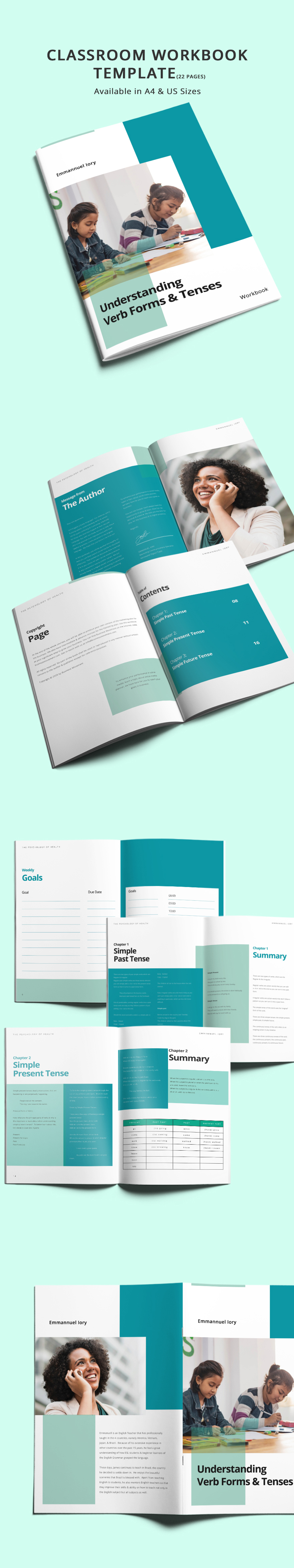 E-Course Workbook Template - InDesign, Word, Apple Pages, Publisher ...