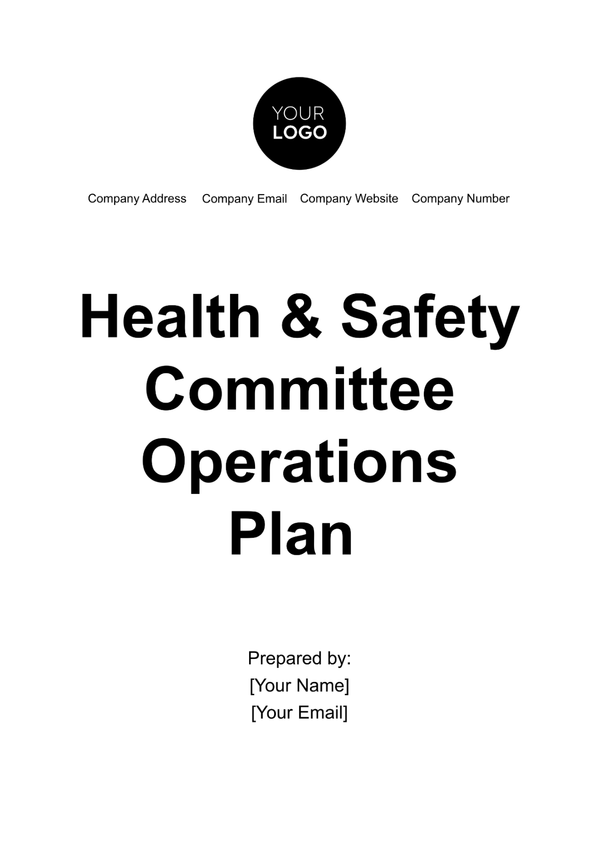 Health & Safety Committee Operations Plan Template - Edit Online & Download Example | Template.net